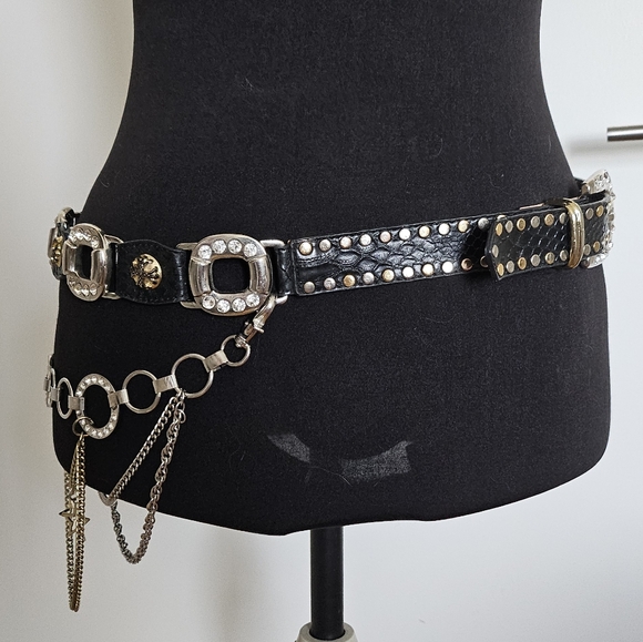 d.i.a | Accessories | Dia Gyaru Layered Silver And Gold Star Chain Belt ...